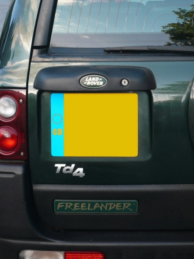 New Rear Number Plate for Freelander – Green Land Rover